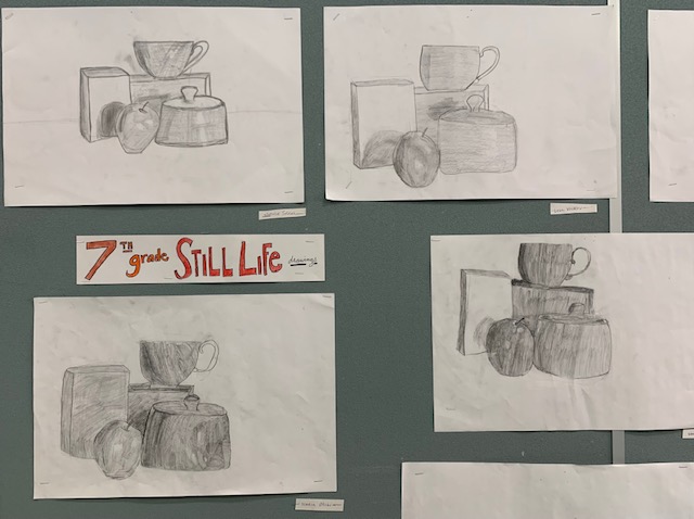 Seventh Grade's Still Life Drawings Are On Display! | Ramaz News - The ...