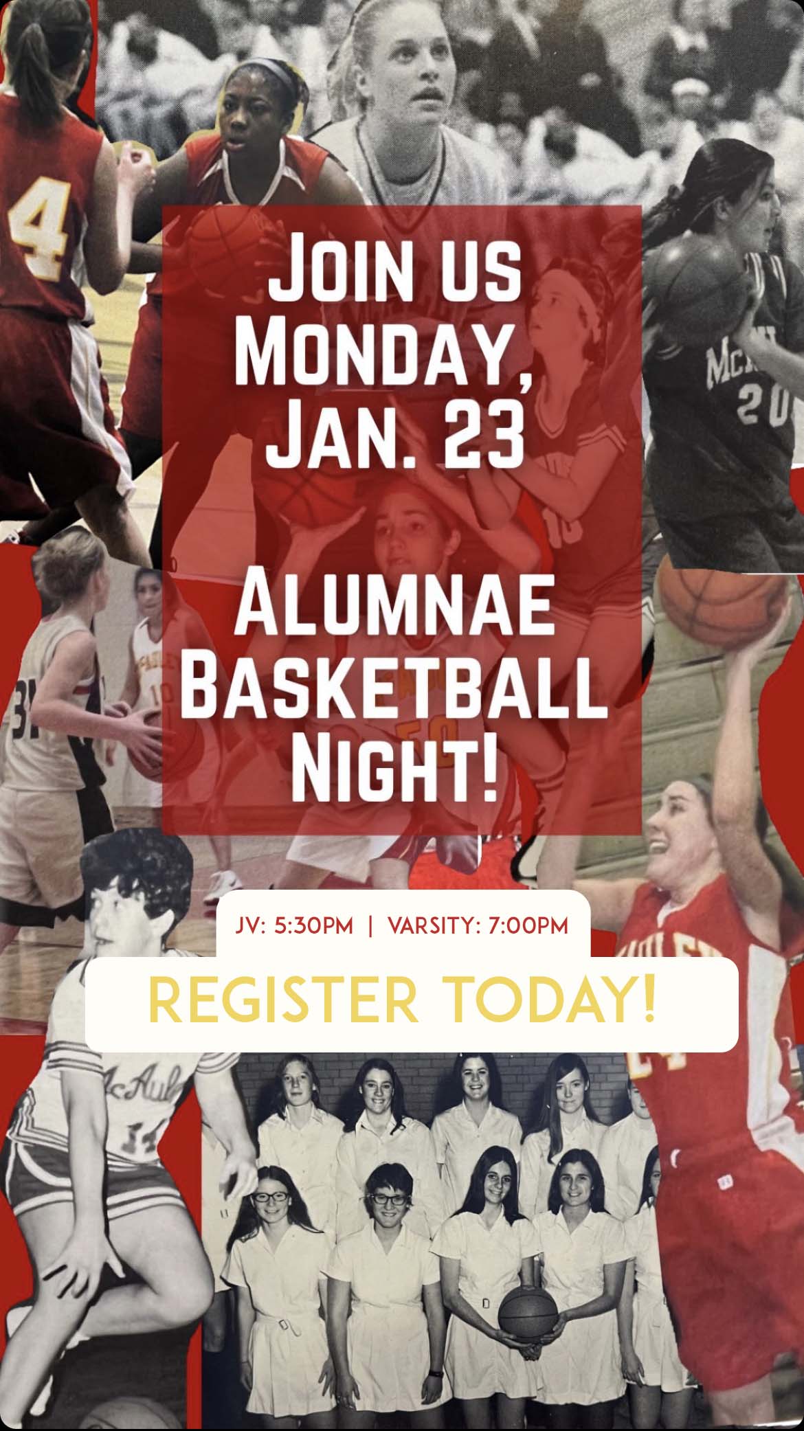Join us for Alumnae Basketball Night! | School News