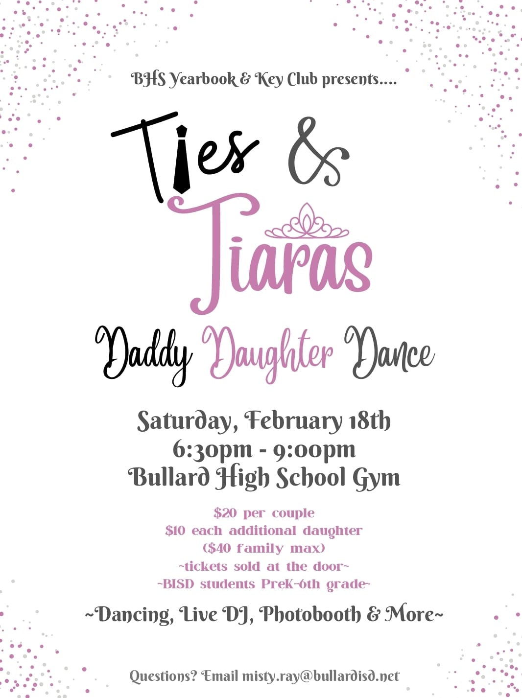 Daddy Daughter School Dance Invitation