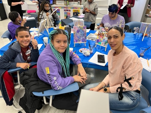 Scholars participate in art therapy at the Parent Resource Center ...