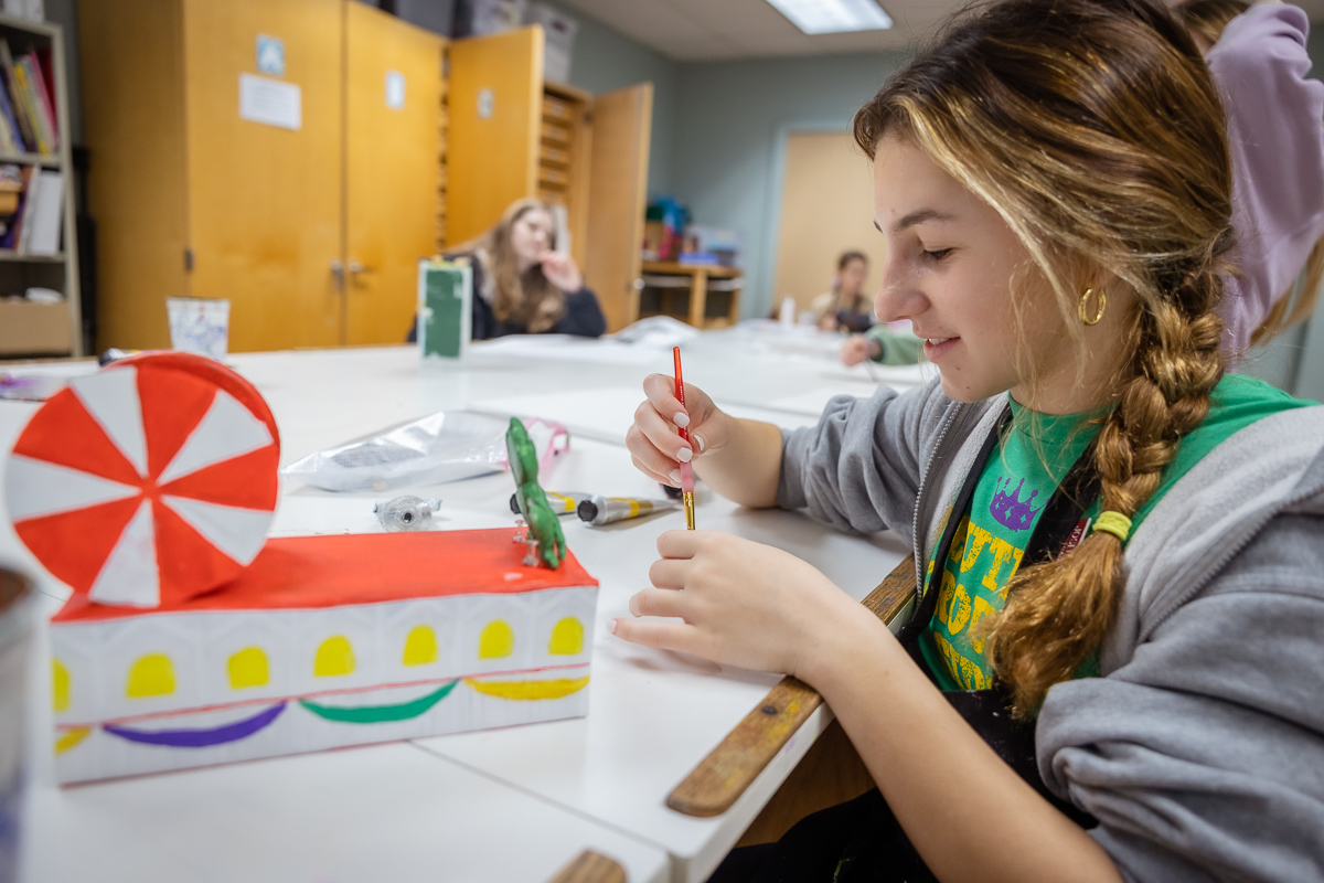 Art I: Mardi Gras Mini Floats | News Post General - Mount Carmel Academy