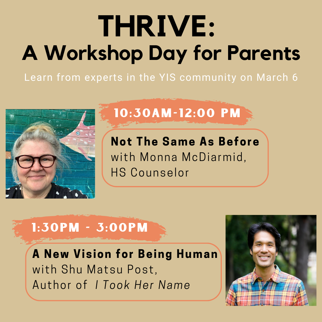 Thrive: Personal Development for Parents | Yokohama International School - News Post