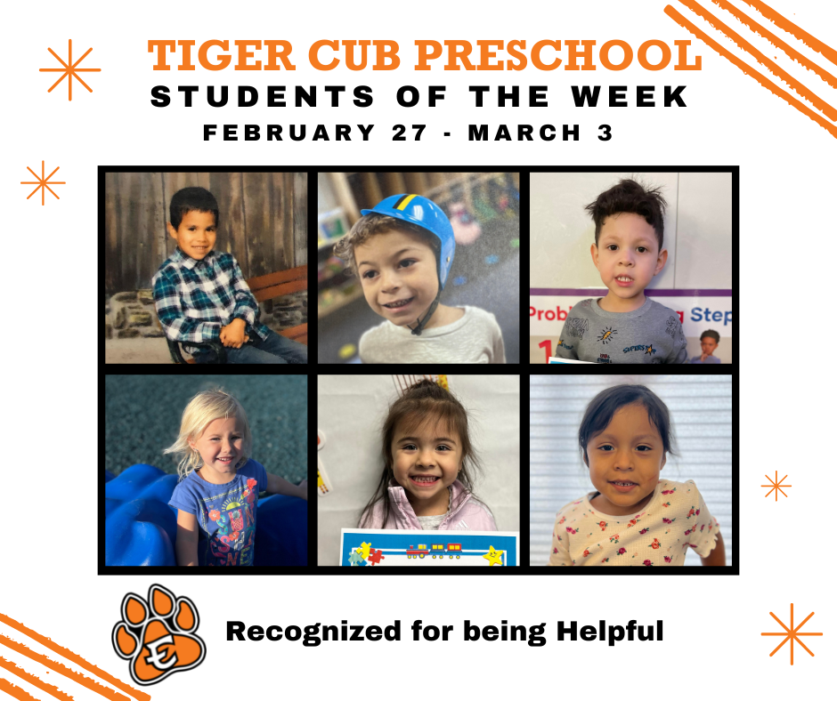 Tiger Cub Students of the Week (February 27 - March 3) | District News