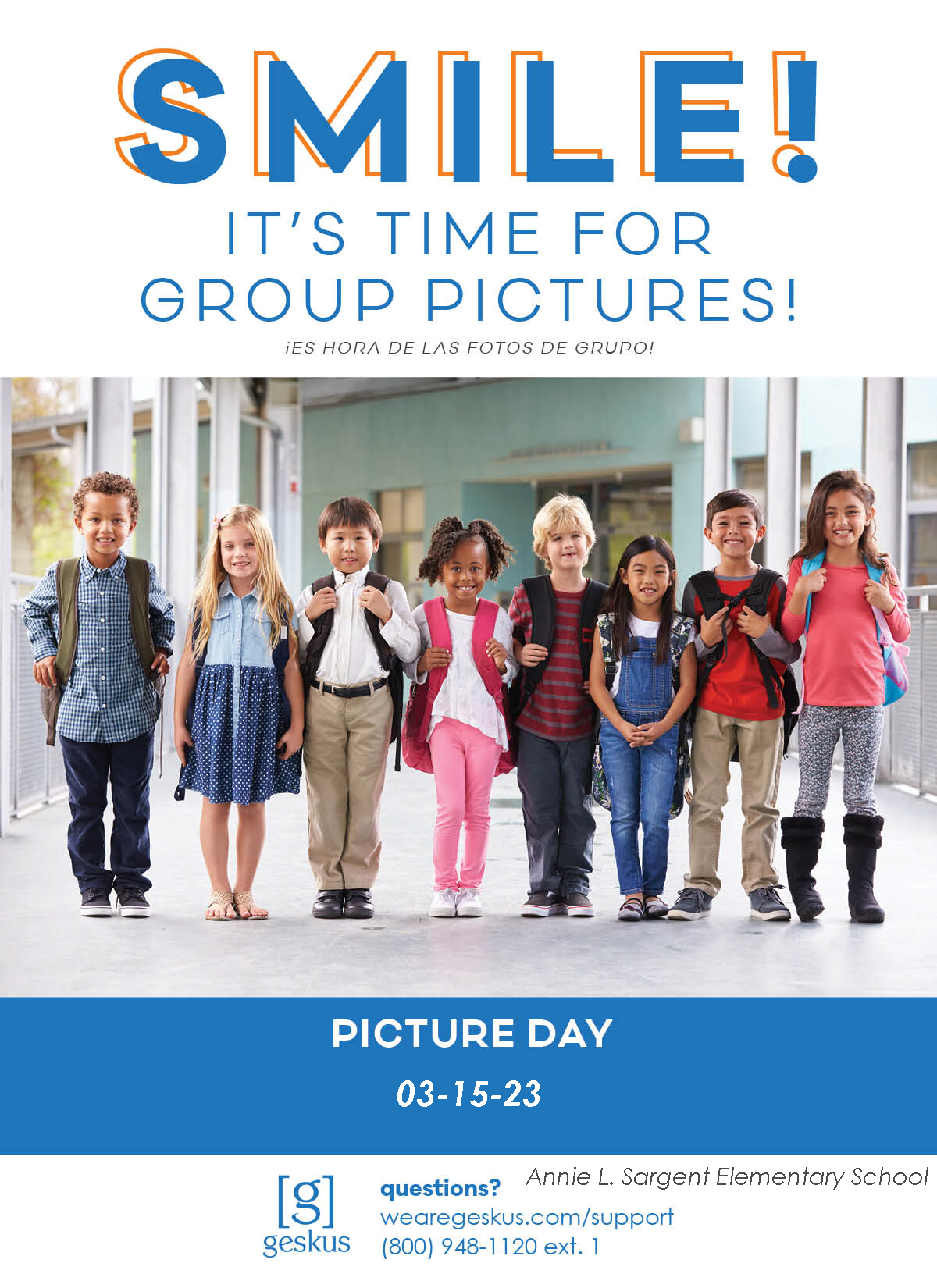 Class Picture Day 3/15 | Details - Sargent Elementary