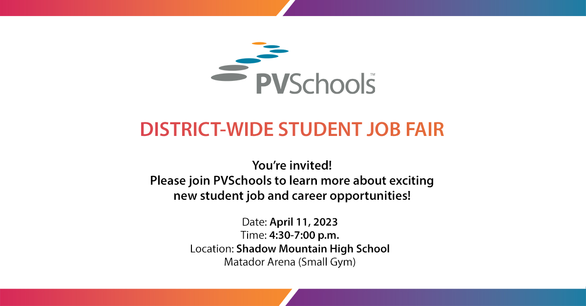 PVSchools High School Student Job Fair | News Details