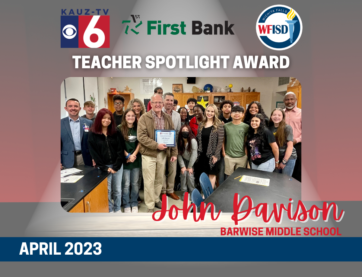Davison Receives April Teacher Spotlight Award | New Details