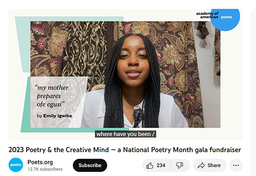 Emily Igwike '24 Recites Poetry at National Event | USM News