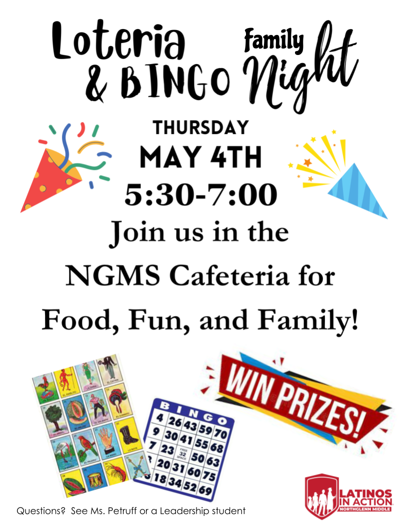 Lotera & Bingo Family Night | Details - Northglenn Middle School