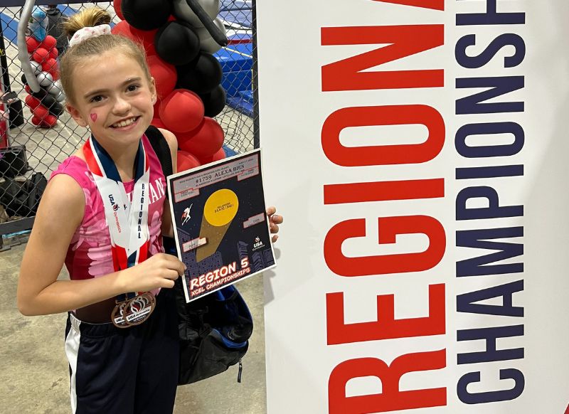 Keith Elementary’s Alexa Bien medals at regional championships in Akron ...