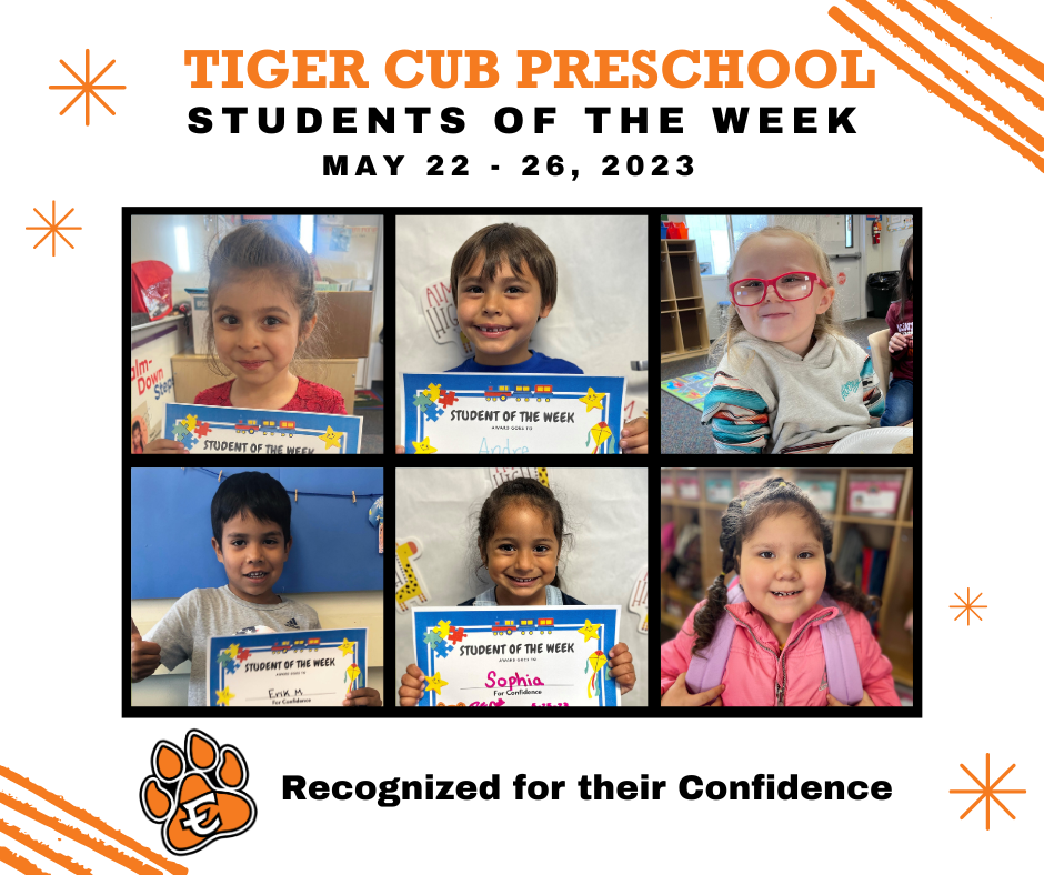 Tiger Cub Students of the Week (May 22-26) | Tiger Cub Preschool Updates