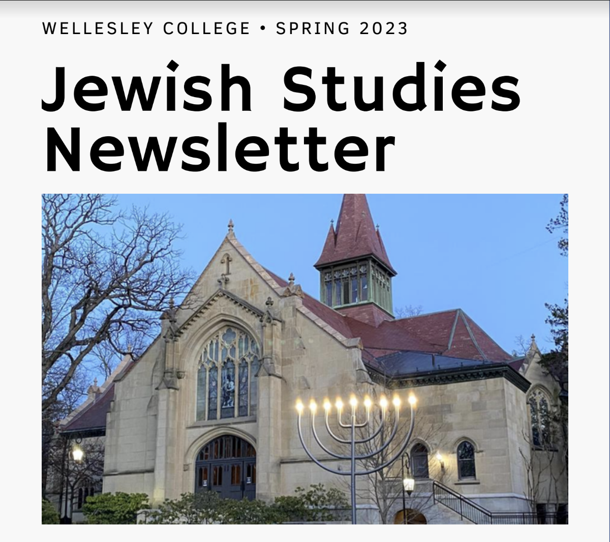Jewish Studies Newsletter Spring 2023 | News Details
