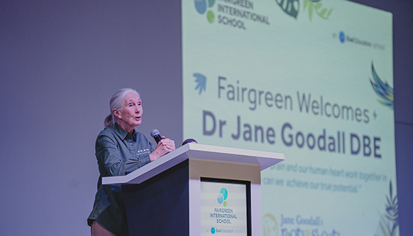 Dr. Jane Goodall Visits Fairgreen | details 2023