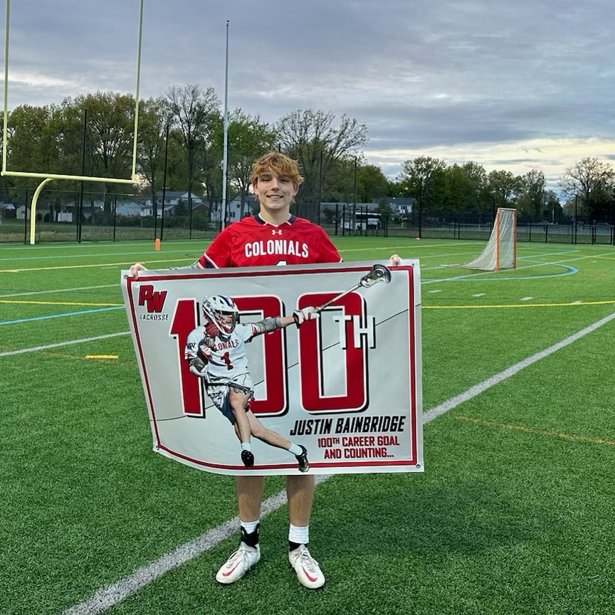 Lacrosse's Justin Bainbridge scores 100 goals | PWHS Posts Item