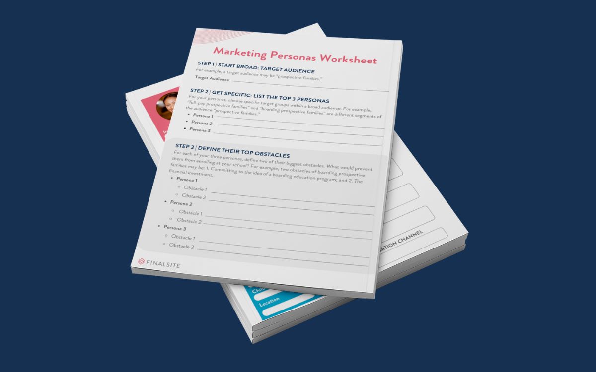 Marketing Persona Worksheets for Schools | Finalsite
