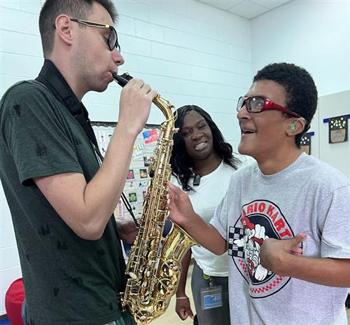 The Instrument Petting Zoo Visits Brookhaven Learning Center | Post Details