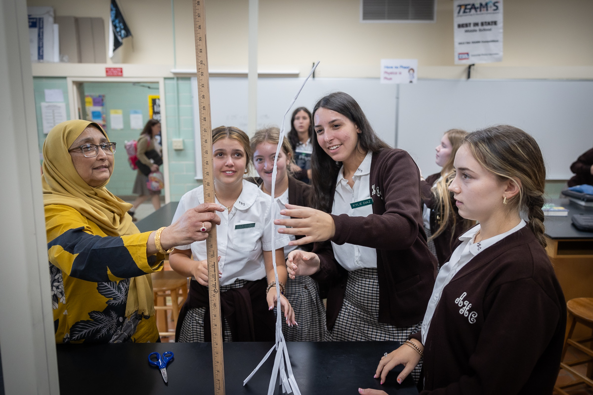 Physics: Paper Towers | News Post General - Mount Carmel Academy