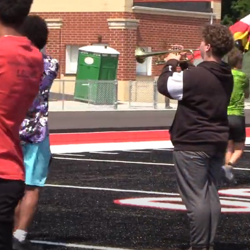 Rocket Marching Band Camp Using the New Football Field | District News ...