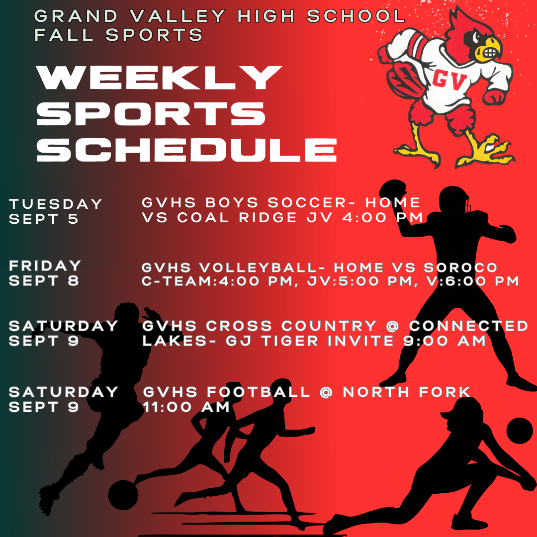 GVHS Weekly Fall Sports Schedule #4 | News Information