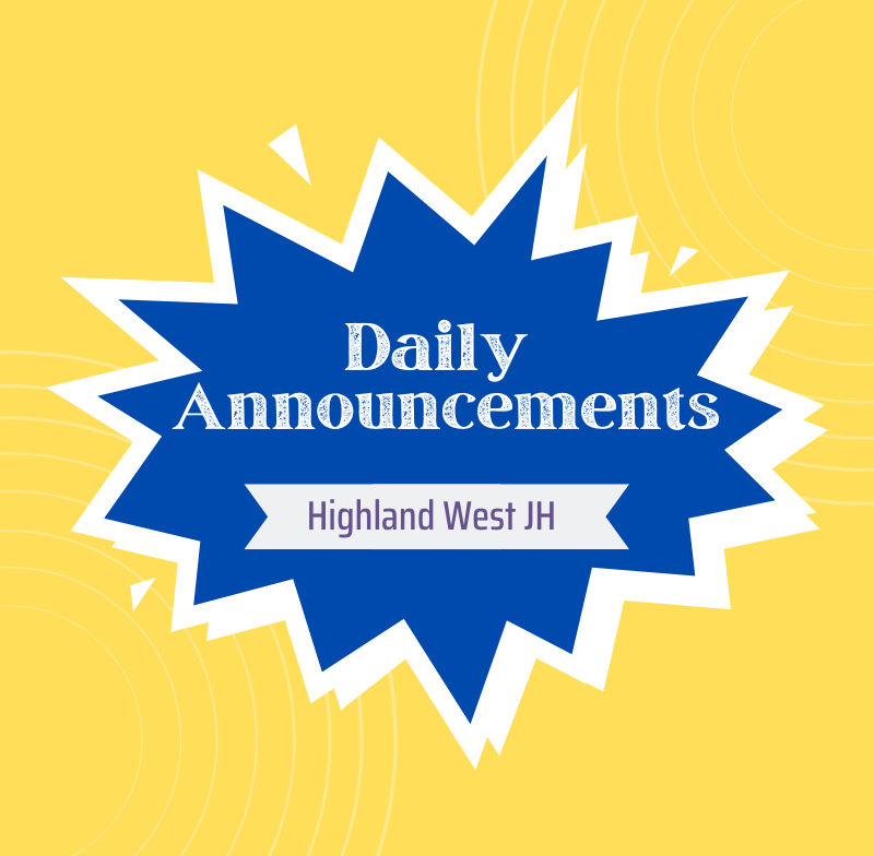 Announcements for this week | News Details