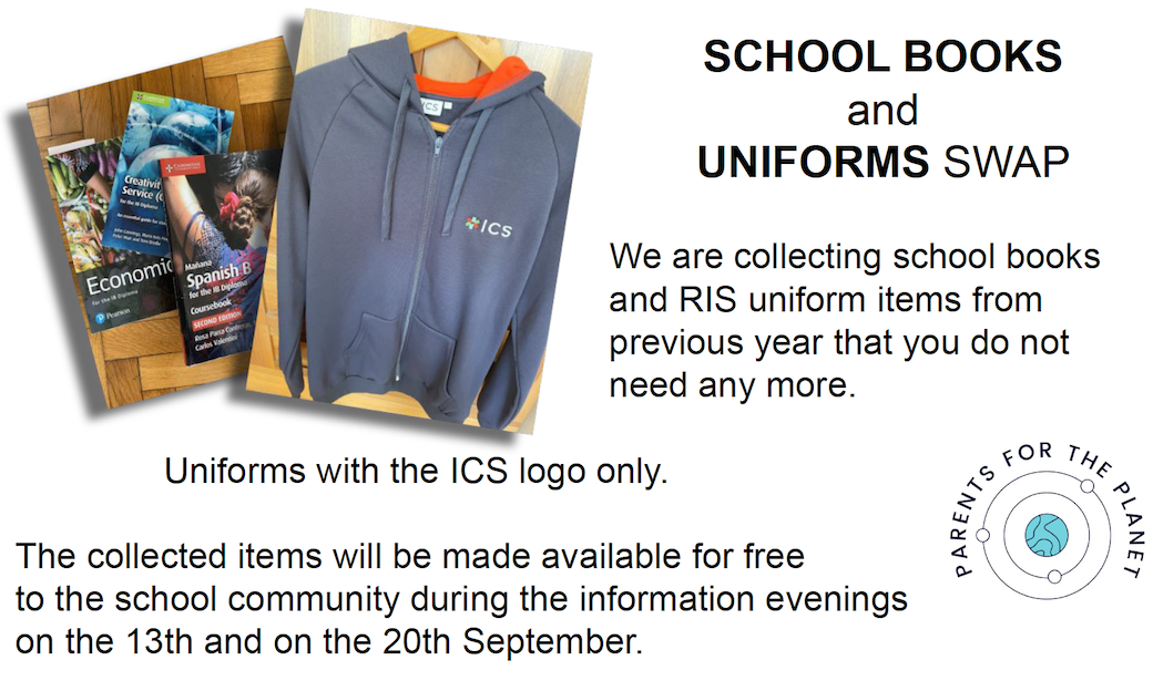Calling all RIS returning parents: Uniforms & Textbooks collection next ...