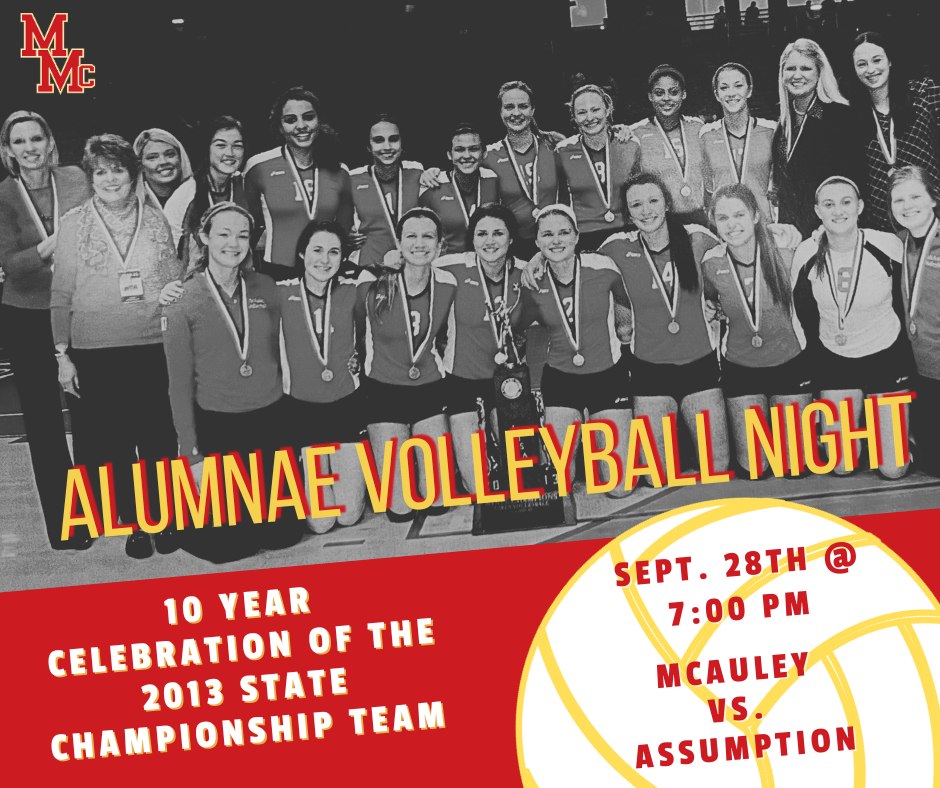 Alumnae Volleyball Night celebrates 2013 state championship team ...