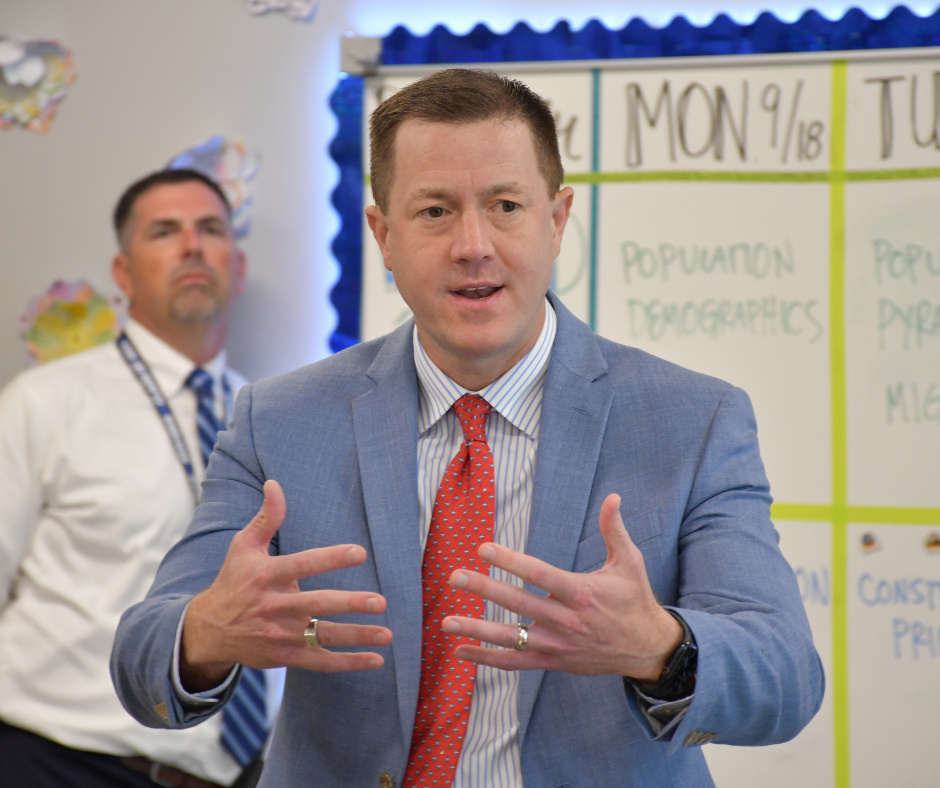 State Superintendent Dr. Brumley Visits Mandeville High and Teaches ...