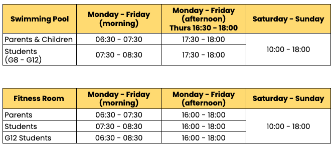 ISD Facilities Schedule | News Details