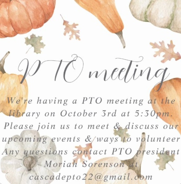 PTO Meeting October 3rd | Post Detail