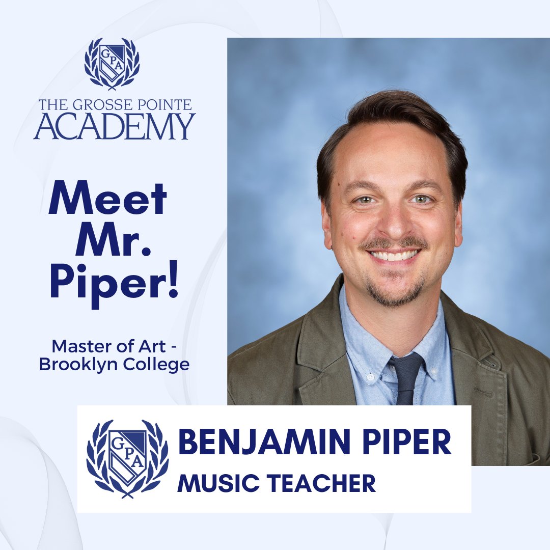 GPA Welcomes New Music Teacher, Benjamin Piper! | News Details