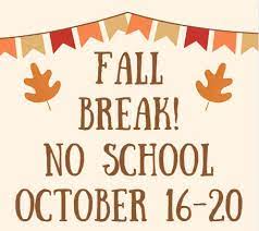 Fall Break 10/16-10/20 No school | Details - Federal Heights Elementary ...