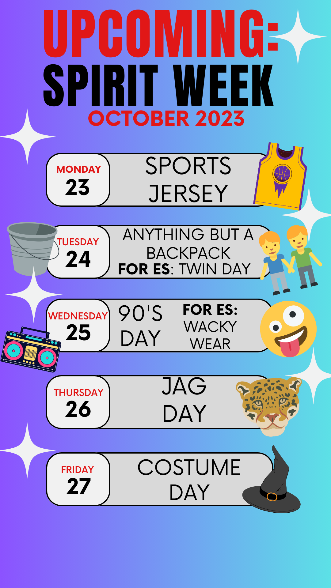 Spirit Week - October 2023 | News Details