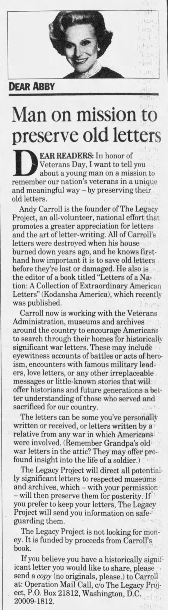 Legacy Initiative Project Marks 25 Years | Posts Page
