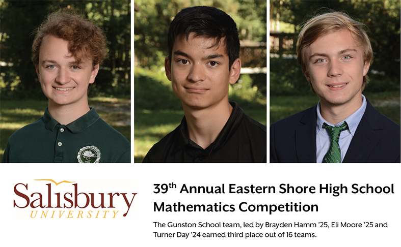 Gunston Earns 3rd out of 16 at SU Eastern Shore HS Mathematics ...