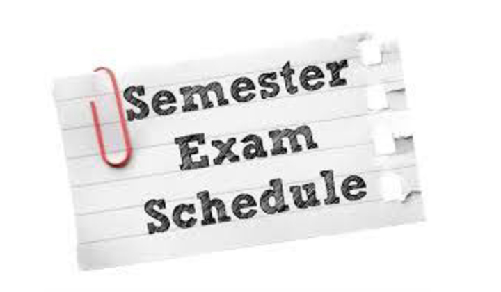 Semester 1 Exam Schedule 2023 | details