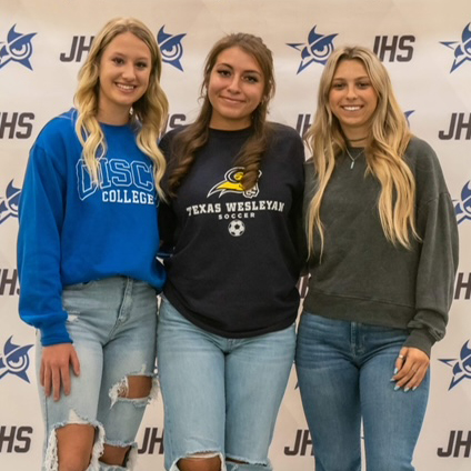 Three JHS student-athletes sign NLIs | Joshua ISD News Details