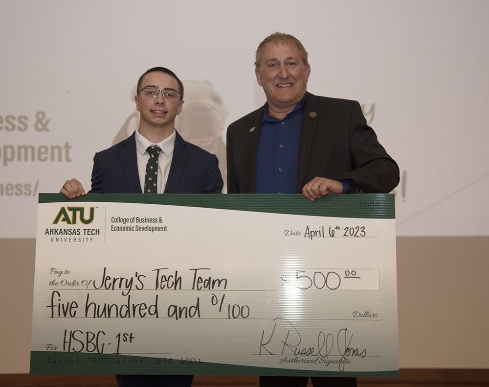 Tibor Hollmann Wins the 2023 ATU HS Business Challenge | Joshua ISD ...