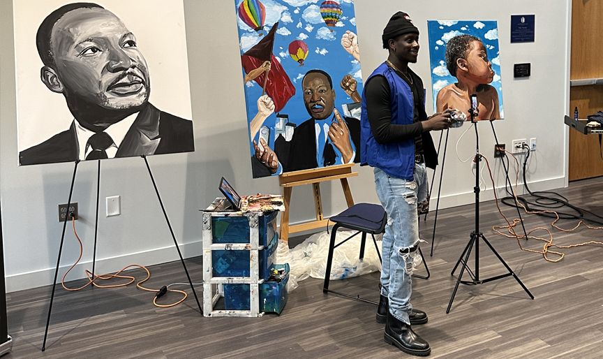 Hip-hop Artist Tony Wavy Celebrates MLK Day at PD with Live Painting ...