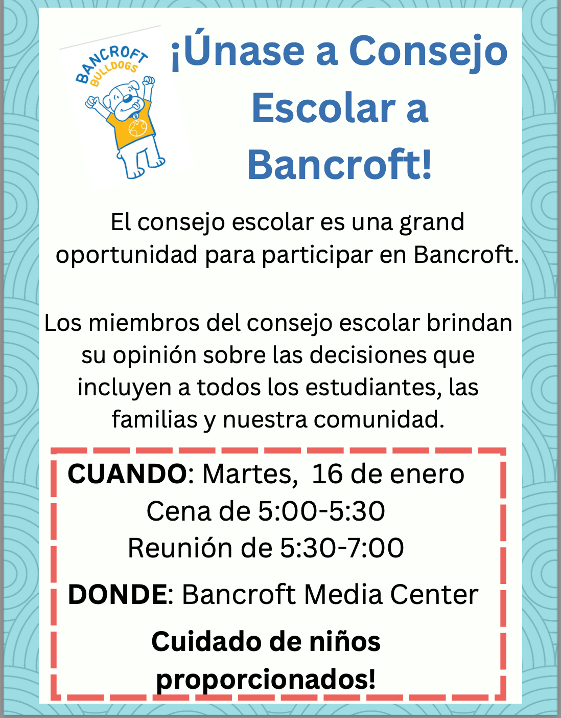 Consejo Escualar a Bancroft - 16 de enero - | News Details