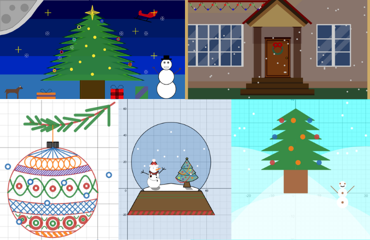 8th Grade Geometry Students Create Winter-Themed Art Projects | News ...