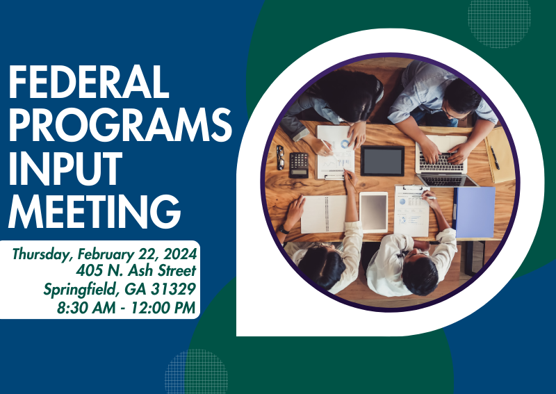Federal Programs Input Meeting Post Details 