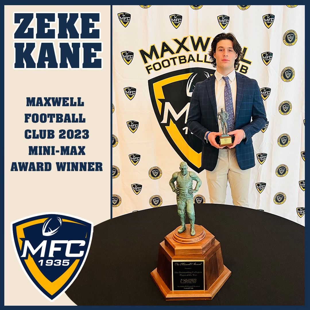 Zeke Kane '24 Earns Mini-Maxwell Award | Post Details