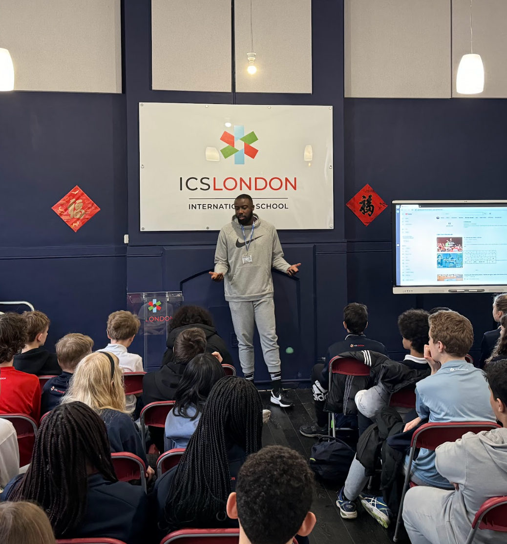 Chris Tawiah Inspires ICS London Students with Tales of Triumph and ...