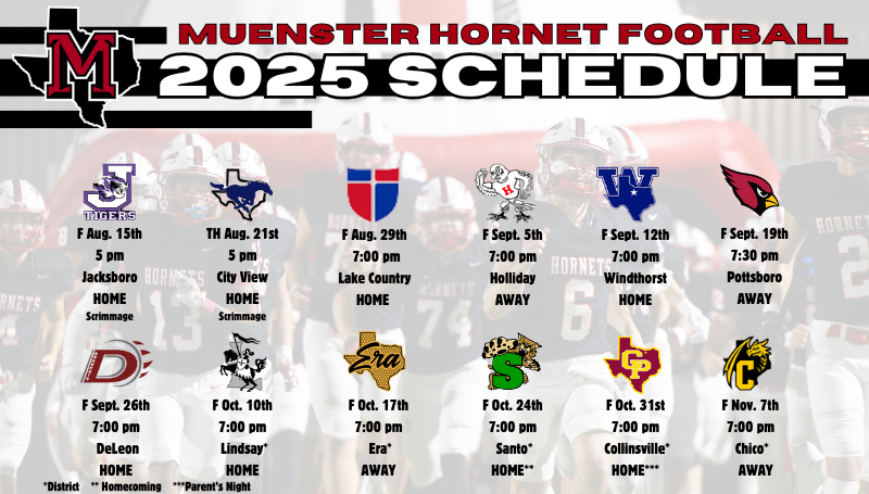 2024 Hornet Varsity & JV Football Schedule | Post Details