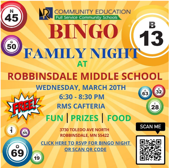 RMS Family BINGO Night | article