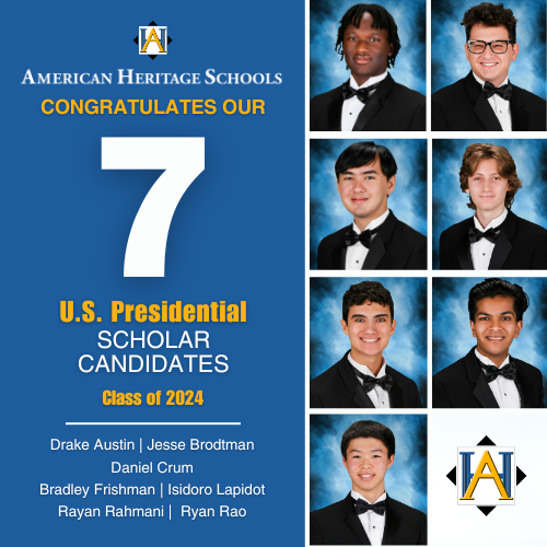 #1 in Palm Beach County for Highest Number of Presidential Scholar ...