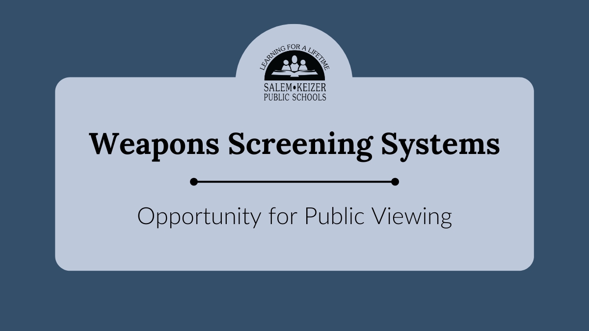 Weapons Screening Systems, Opportunity for Public Viewing | Post detail ...