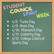 4/8-4/12 Student Council Spirit Week | Details
