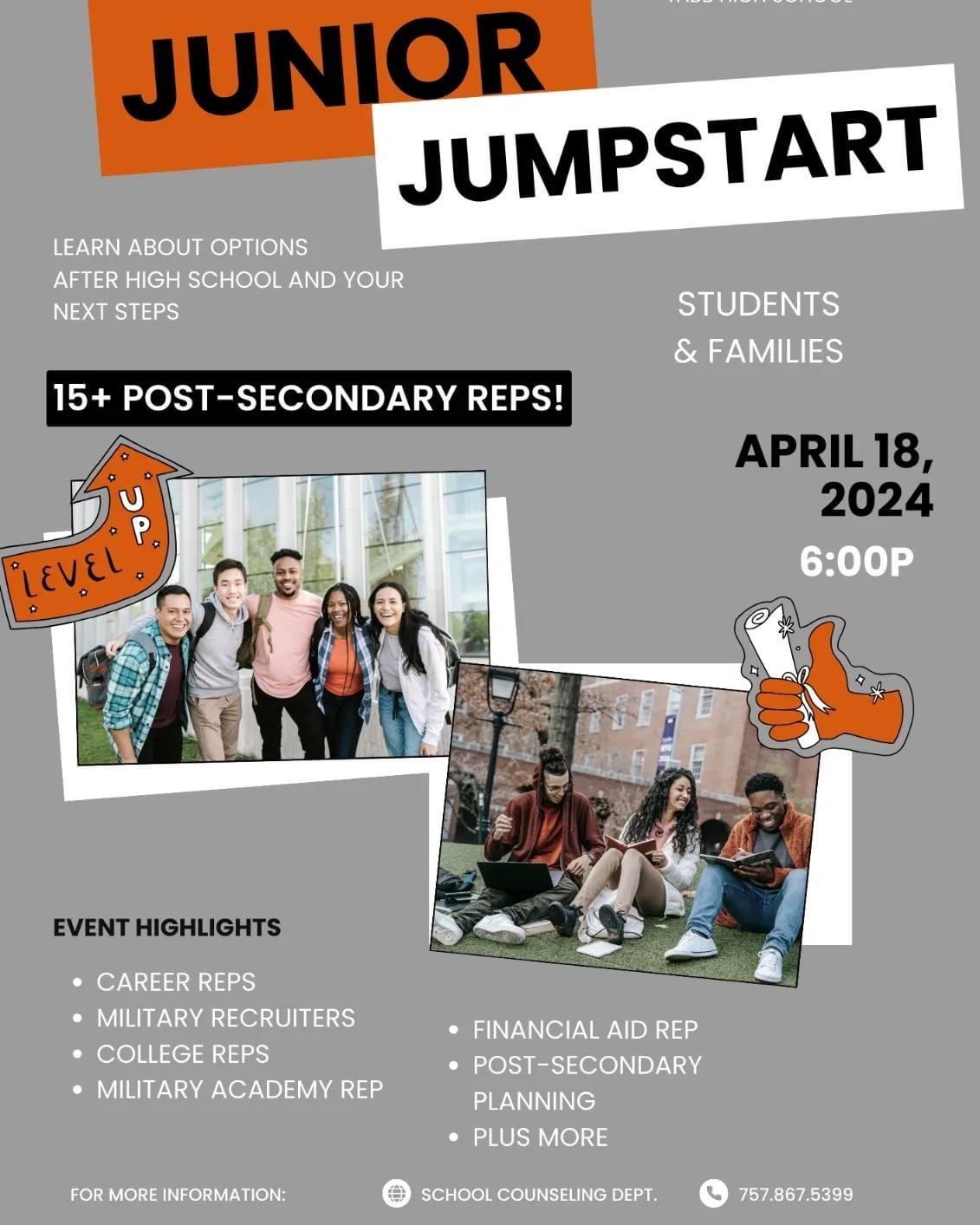 Junior Jump Start Event for Students and Families | Post Details