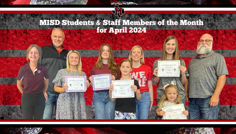 Congratulations to the Muenster ISD students and staff of the month for ...