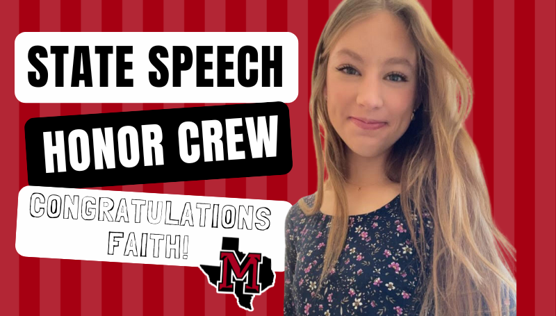 Congratulations to Faith S - State Speech Honor Crew | Post Details